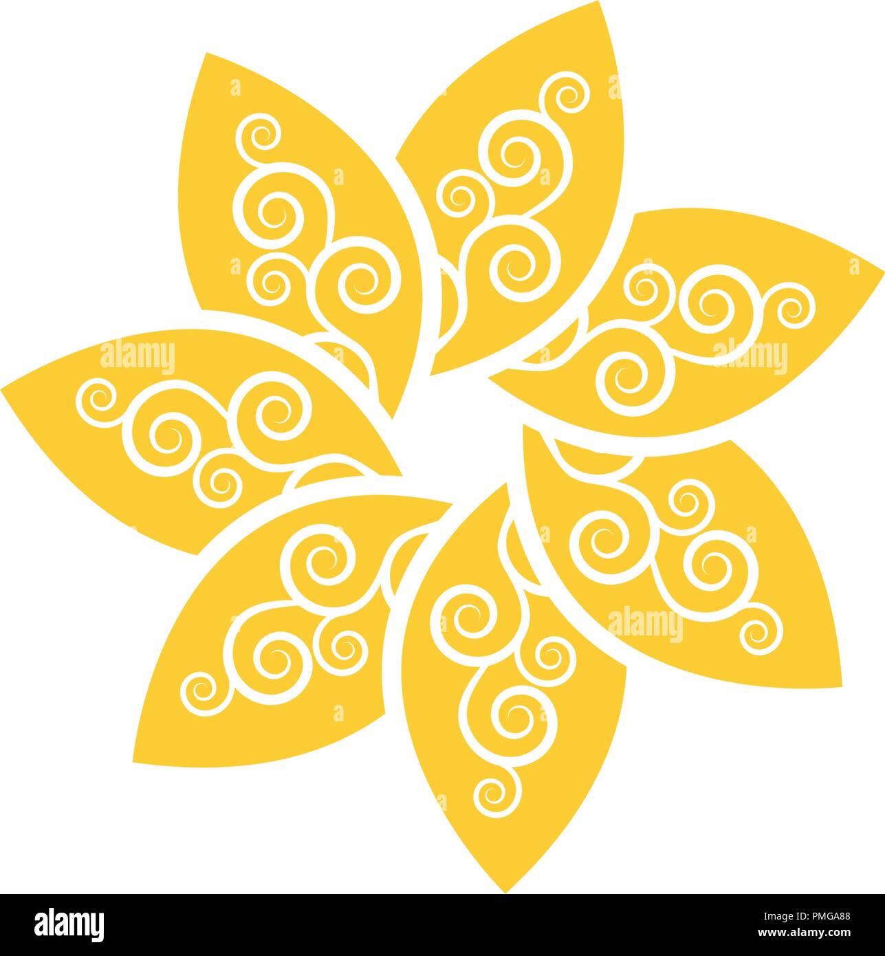 Circle flower icon Logo Template vector illustration design Stock ...