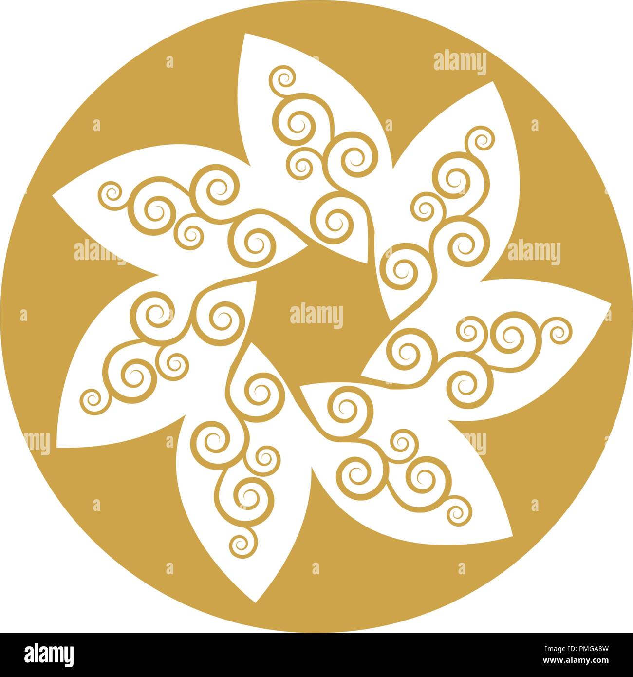 Circle flower icon Logo Template vector illustration design Stock ...