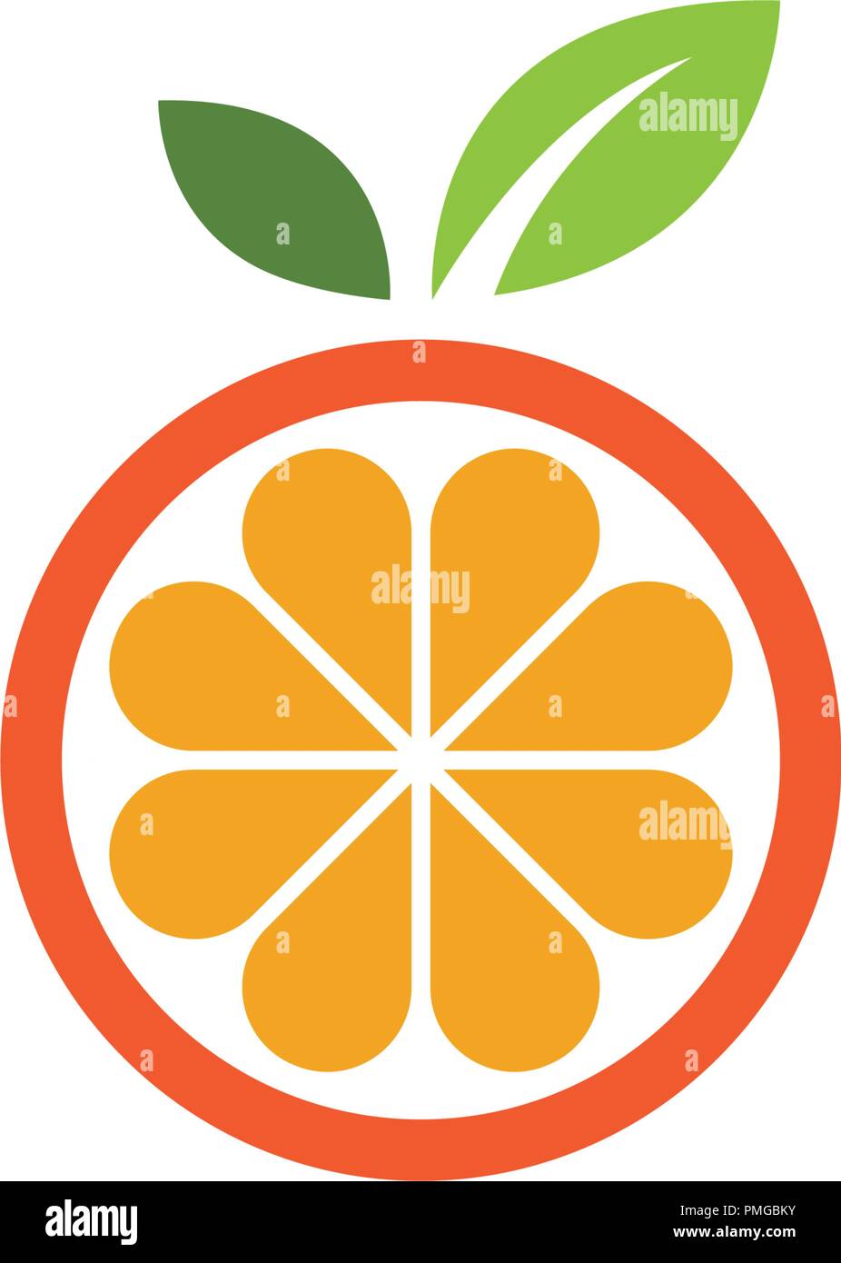 Orange logo design Vector icon illustration design Stock Vector Image ...