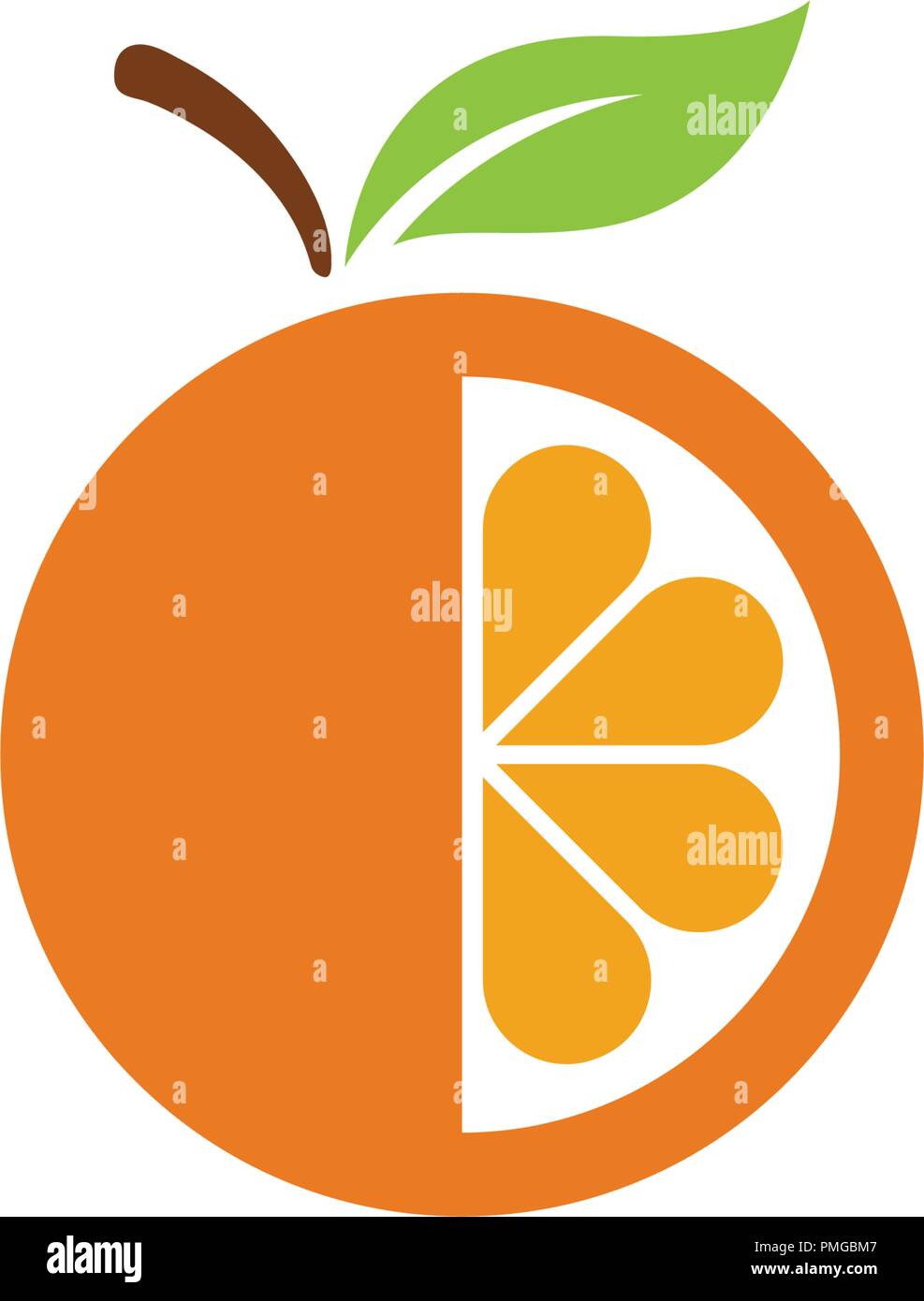 Orange logo design Vector icon illustration design Stock Vector Image ...