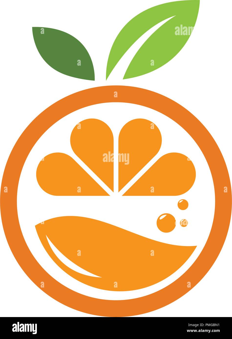 Orange logo design Vector icon illustration design Stock Vector Image ...