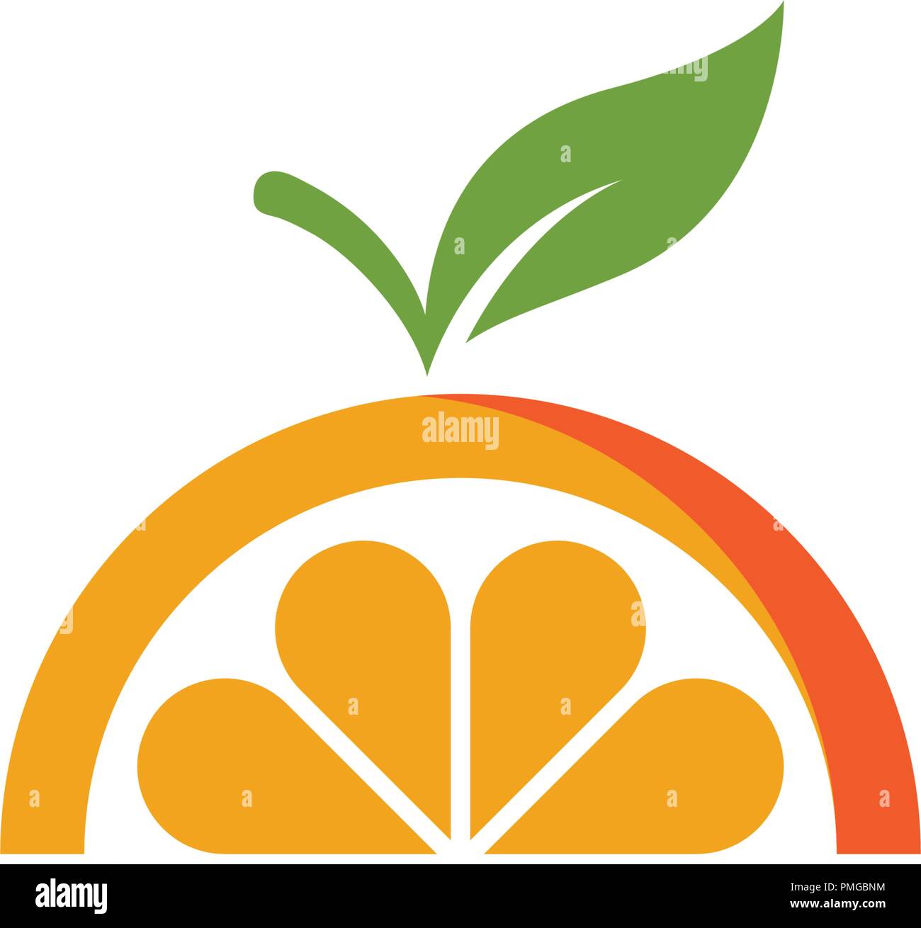 Orange logo design Vector icon illustration design Stock Vector Image ...