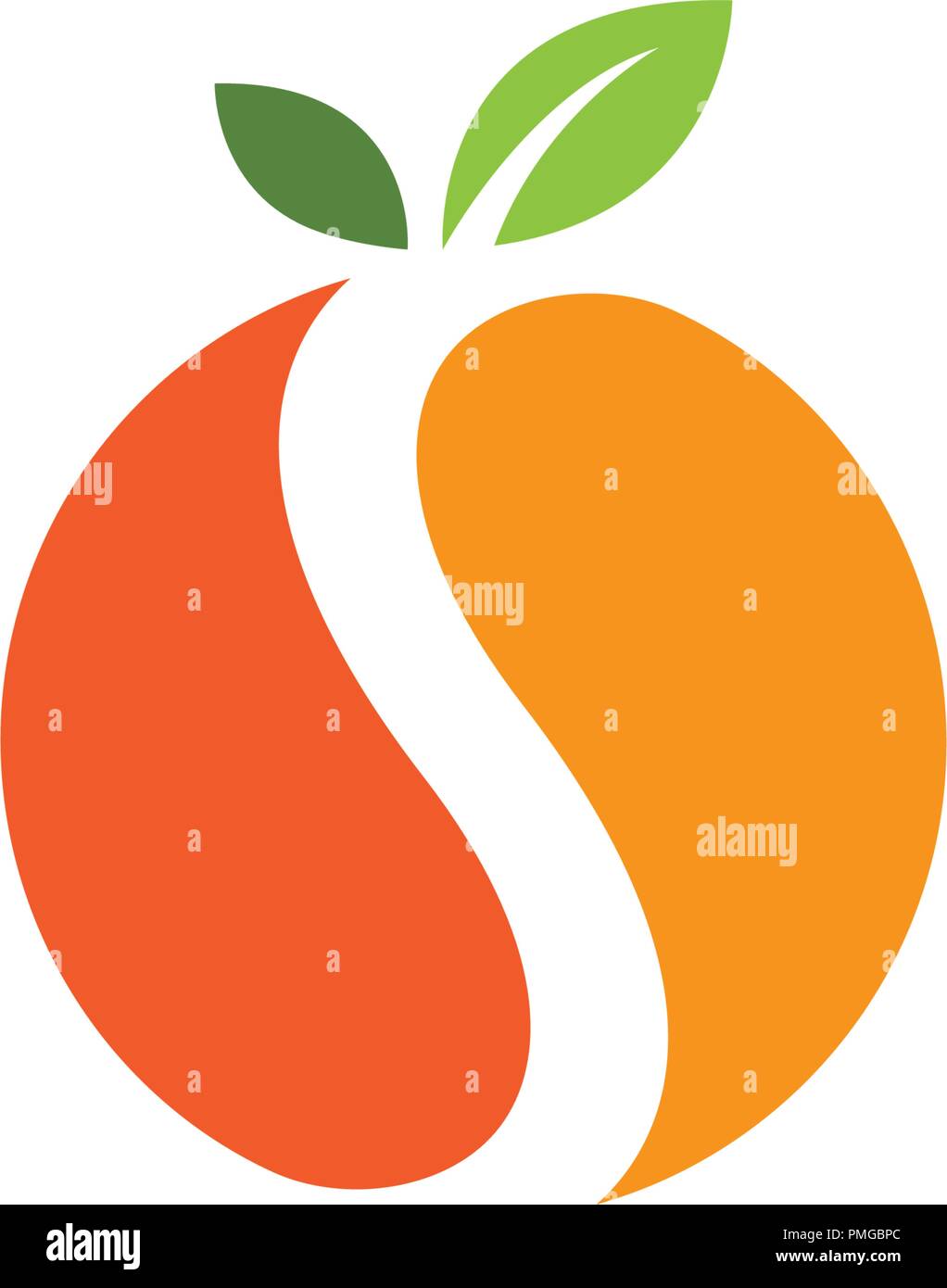 Orange logo design Vector icon illustration design Stock Vector Image ...