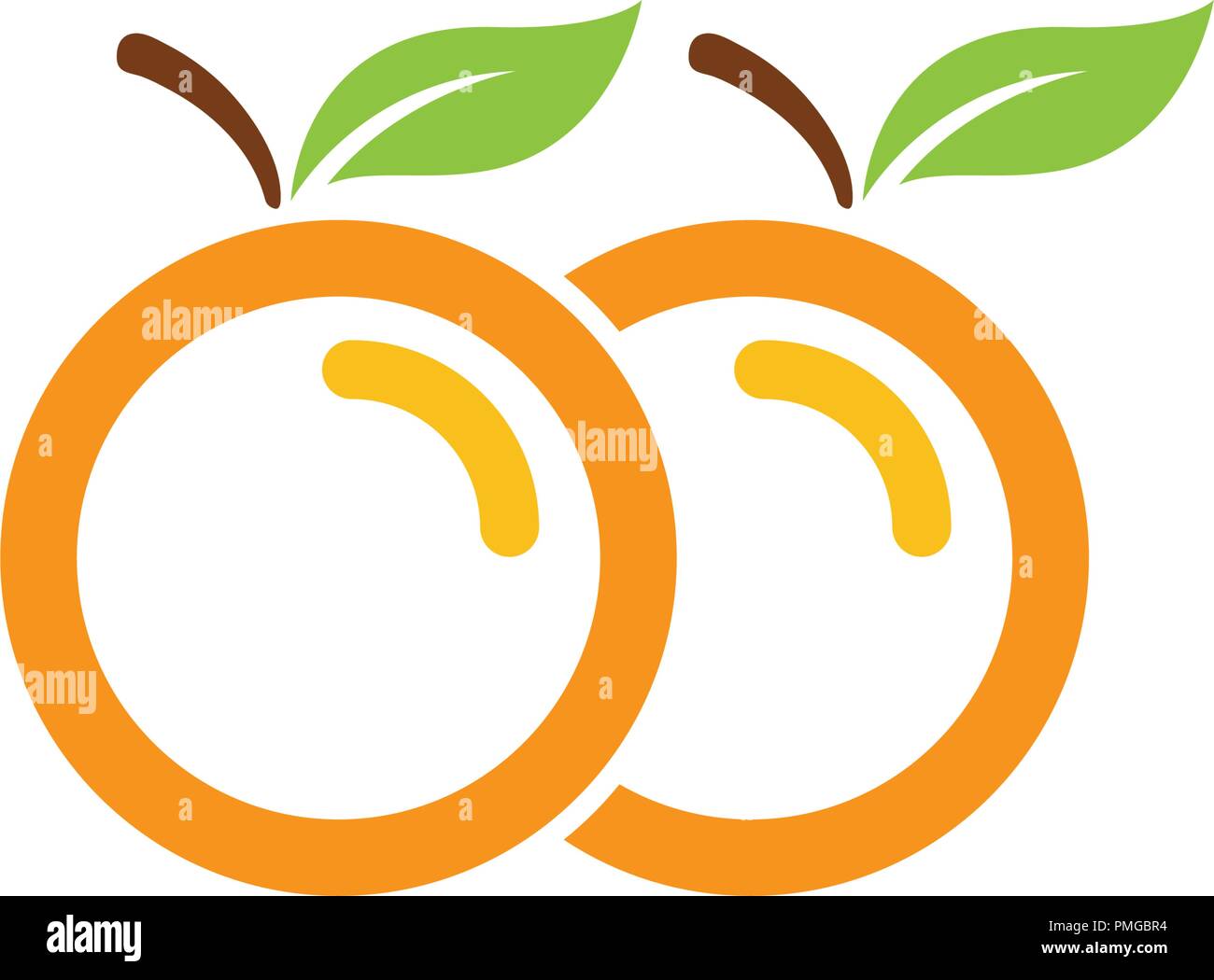 Orange logo design Vector icon illustration design Stock Vector Image ...