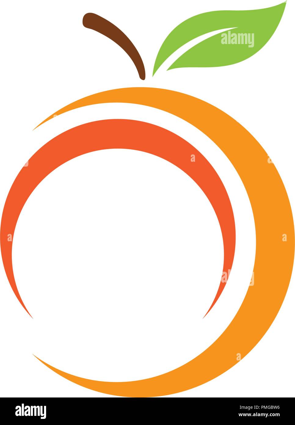 Orange logo design Vector icon illustration design Stock Vector Image ...
