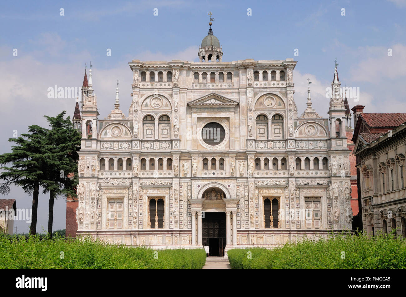 Italy, Lombardy, Pavia, Church of Our Lady of Graces, Certosa di Pavia ...