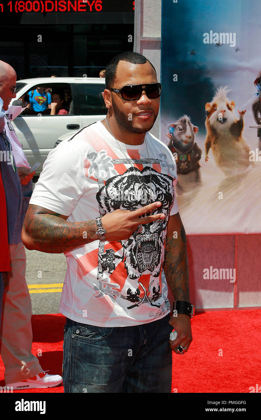 Flo Rida at the World Premiere of Disney Pictures' G-Force"- Arrivals ...