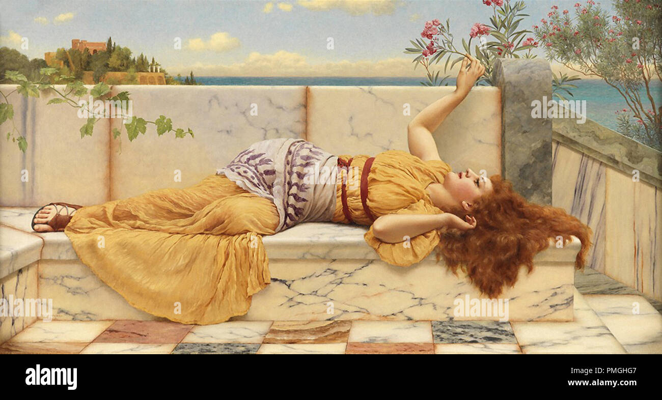 Godward John William - a Happy Awakening Stock Photo - Alamy