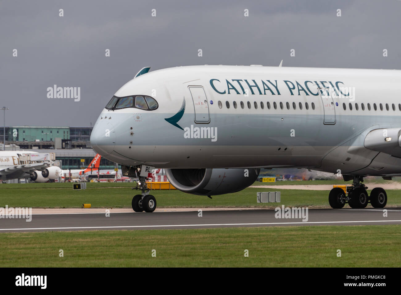 Manchester airport england flying arrivals departures airl hi-res stock ...