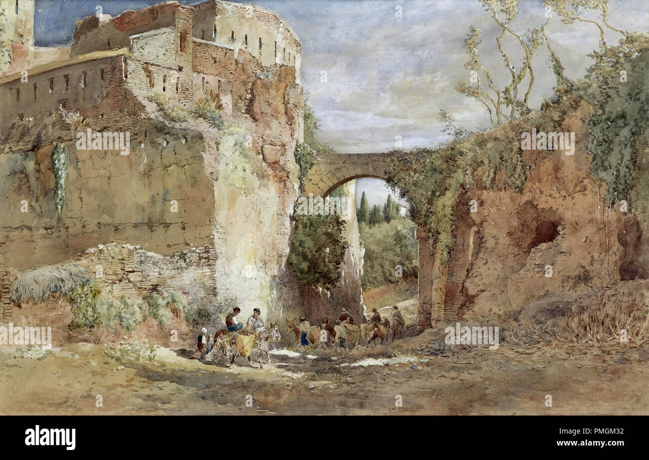 Goodall Edward Angelo - Travellers by the Alhambra Granada Stock Photo - Alamy