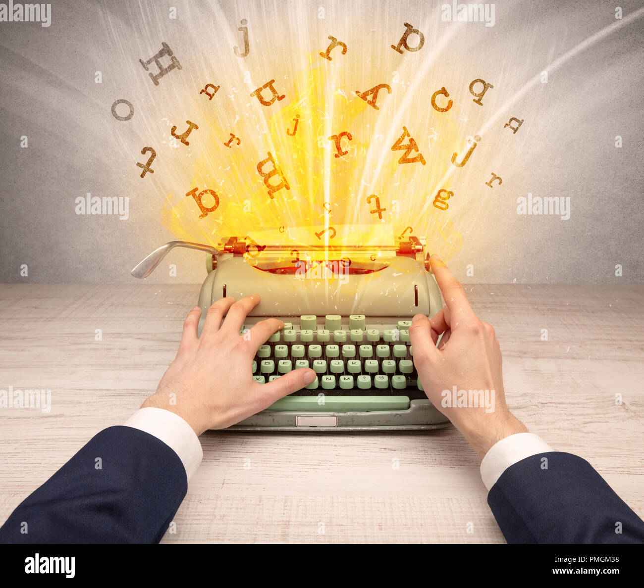 Typewriter typing fast hi-res stock photography and images - Alamy