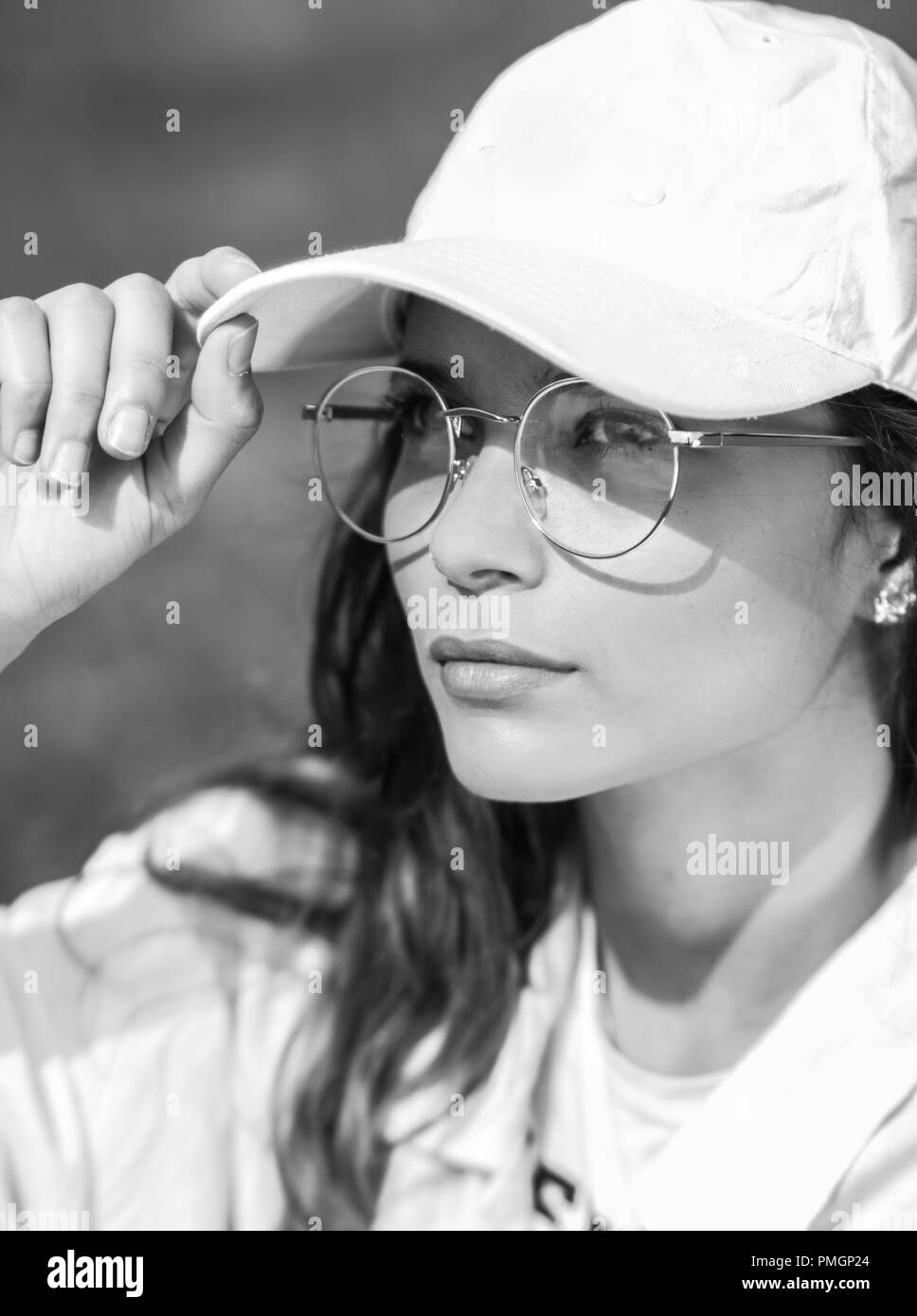 Smart woman portrait Black and White Stock Photos & Images - Alamy