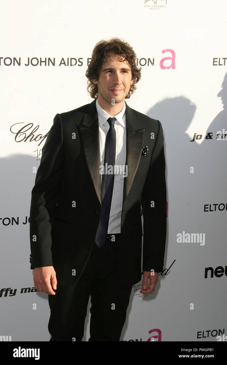 Josh Groban at the 18th Annual Elton John Aids Foundation Academy ...