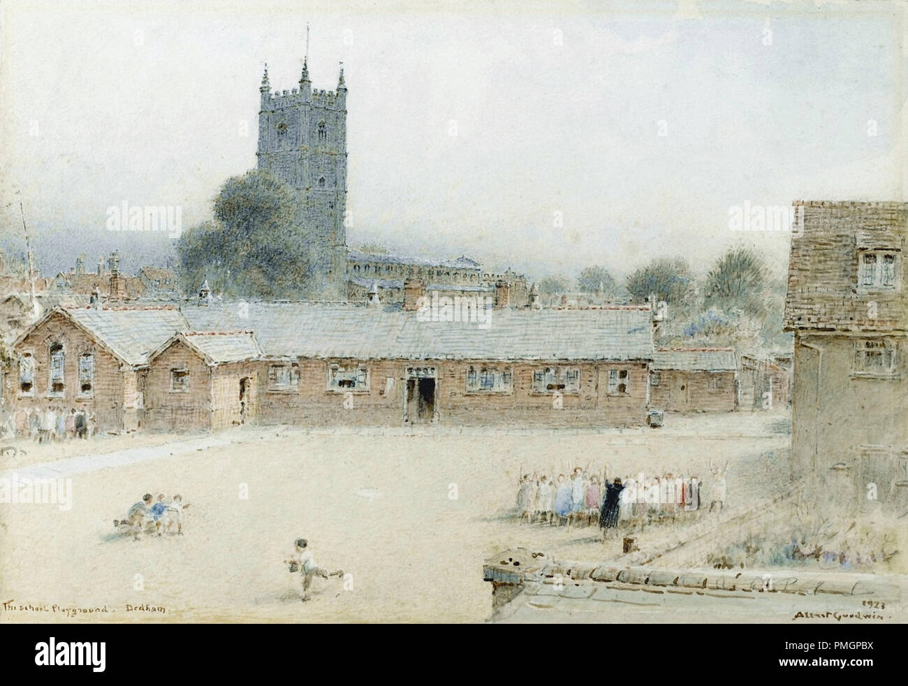 Goodwin Albert - the School Playground Dedham Stock Photo - Alamy