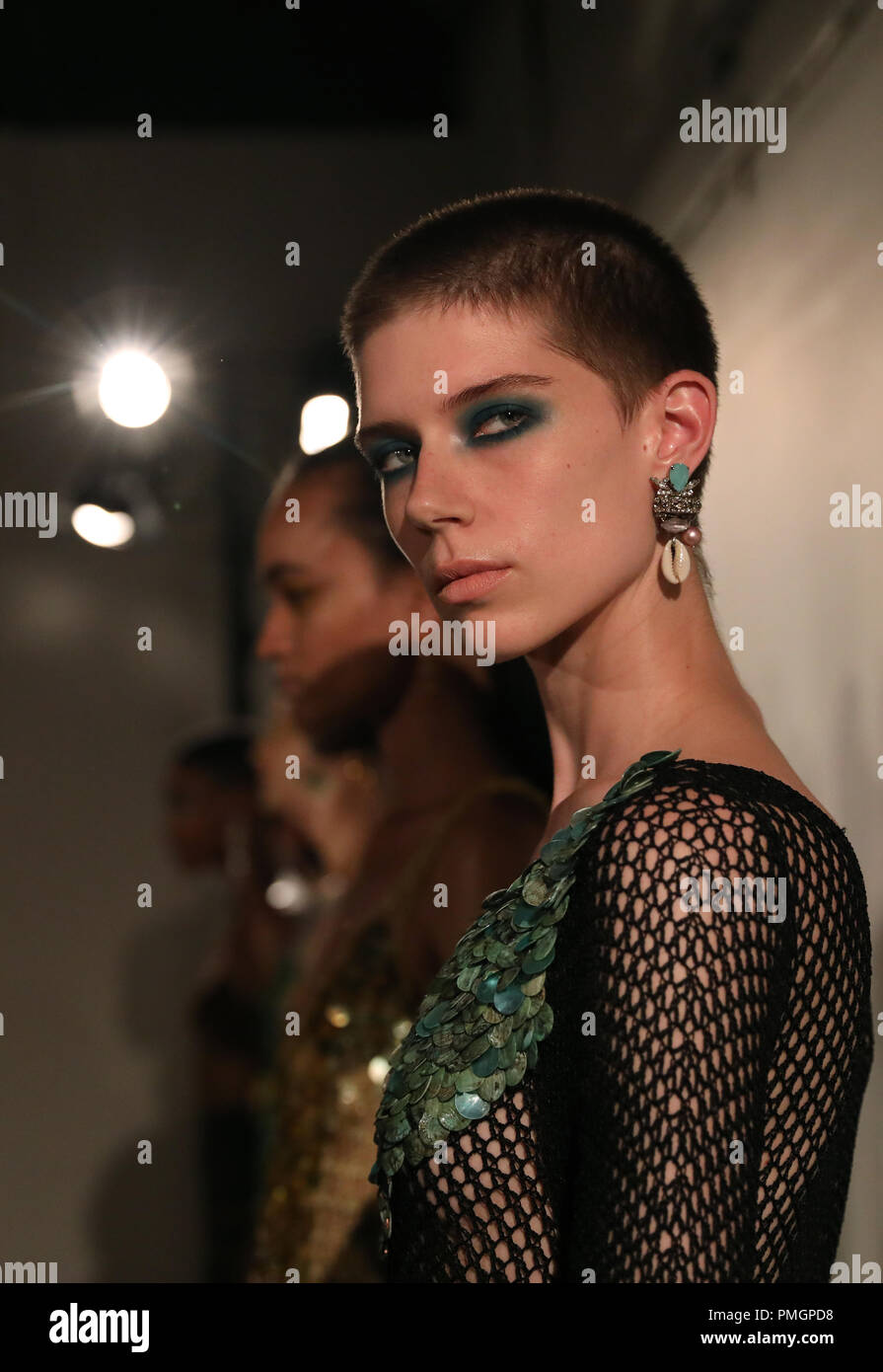 Models on the Mark Fast London Fashion Week September 2018 presentation ...