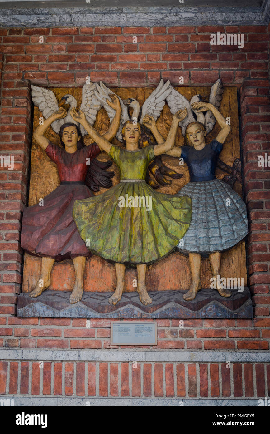 Oslo city hall is built of red brick and has hi-res stock photography ...