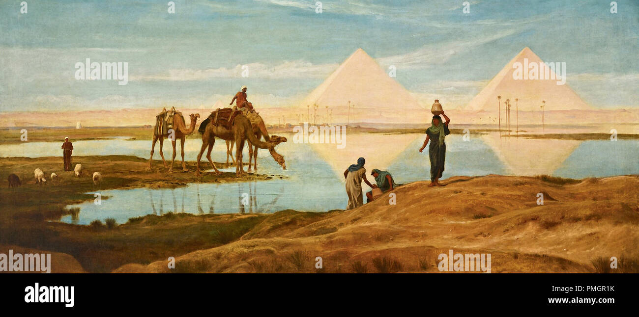 Goodall Frederick - the Light of the Rising Sun upon the Pyramids of ...