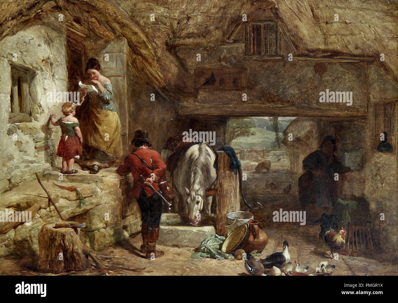 Goodall Frederick - the Post Boy Stock Photo - Alamy