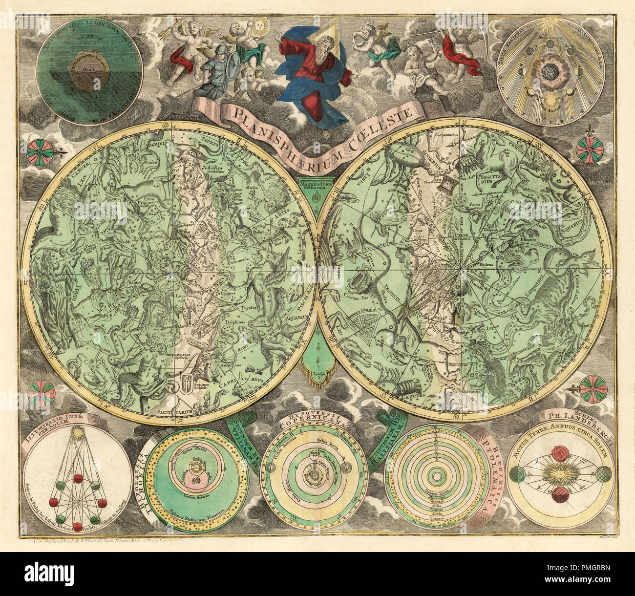 Celestial Map 1748b Stock Photo - Alamy