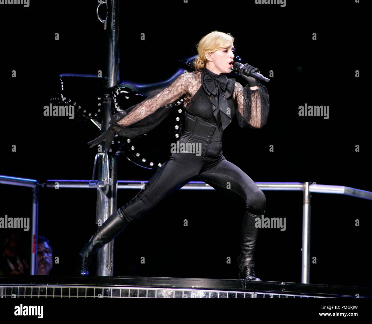 Madonna performs in concert at the American Airlines Arena in Miami ...