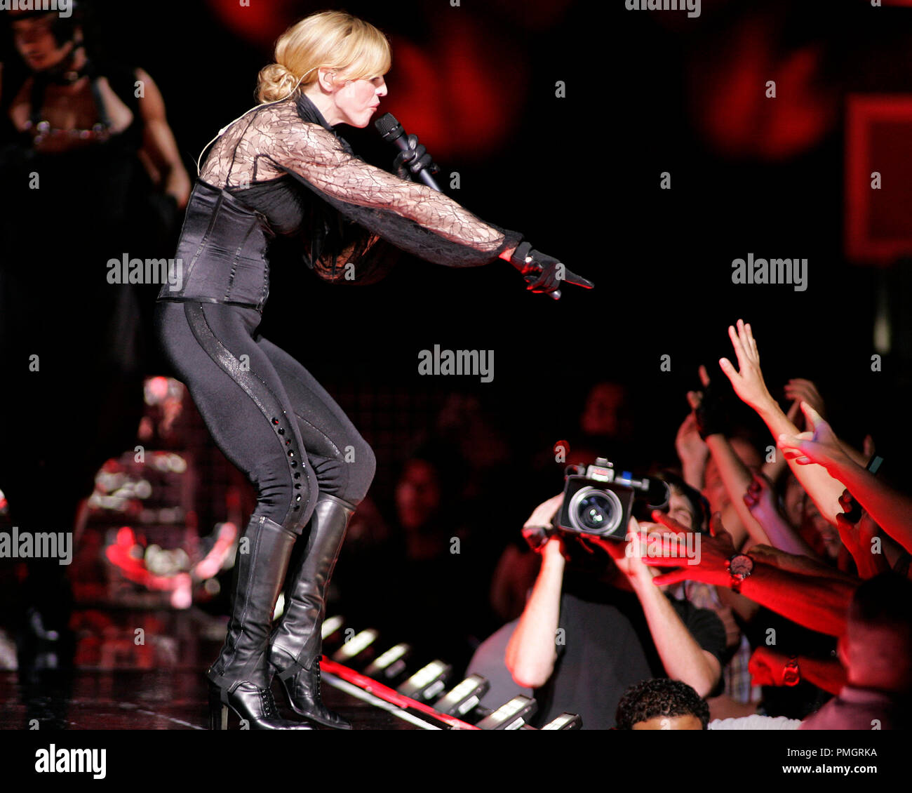 Madonna performs in concert at the American Airlines Arena in Miami ...