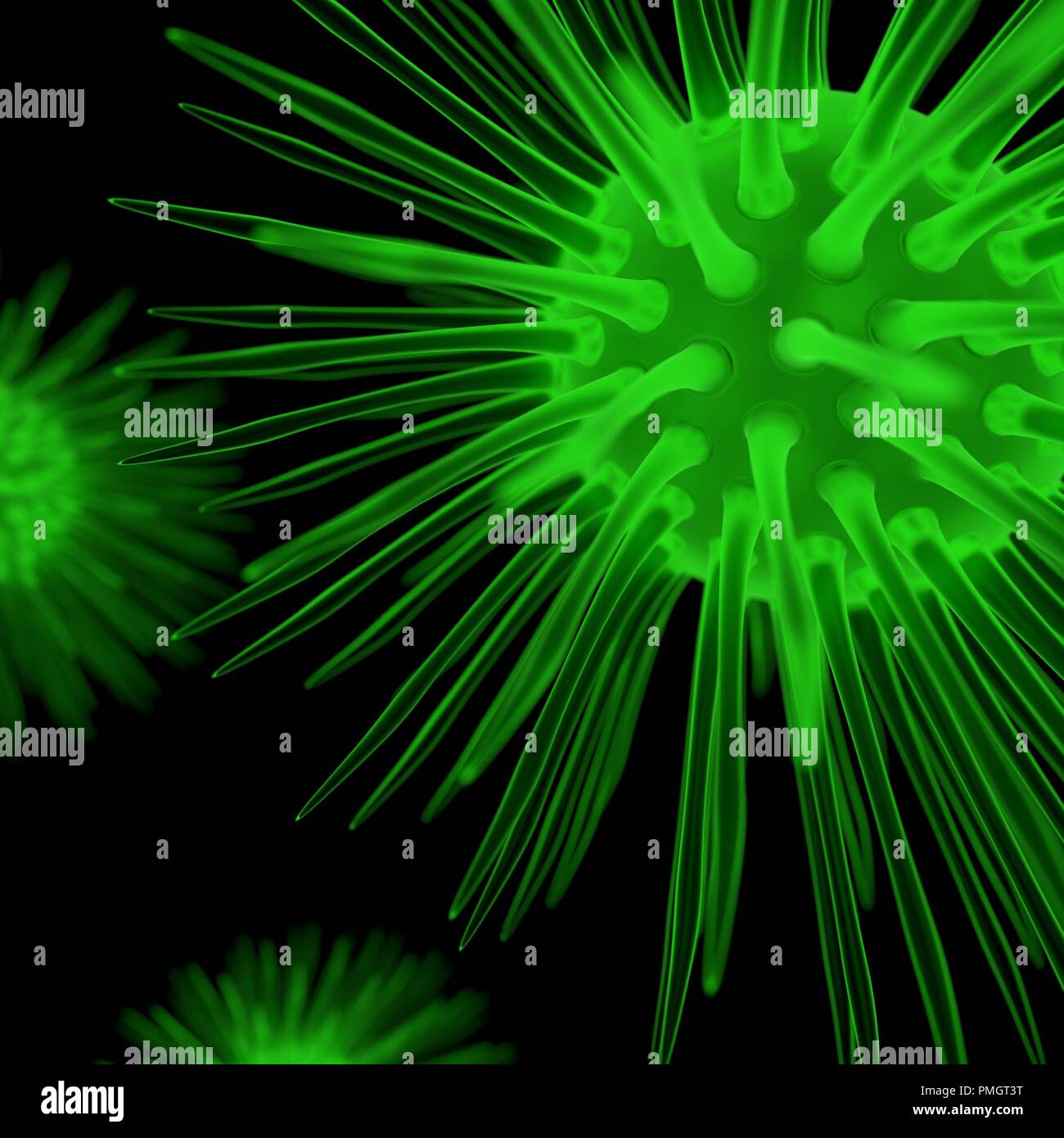 Green bacteria or microbe Stock Photo - Alamy