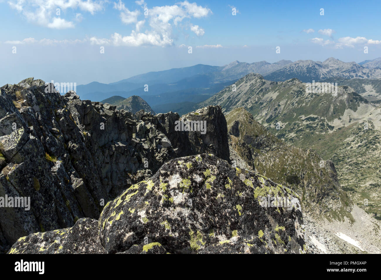 Amazing Landscape from Kamenitsa peak, Pirin Mountain, Bulgaria Stock ...
