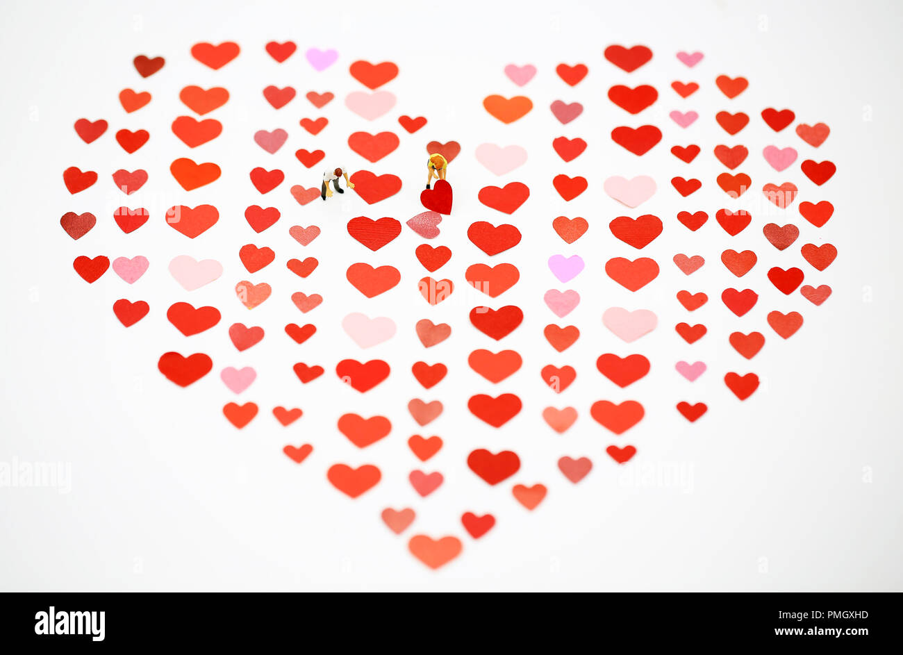 couple build the heart Stock Photo - Alamy