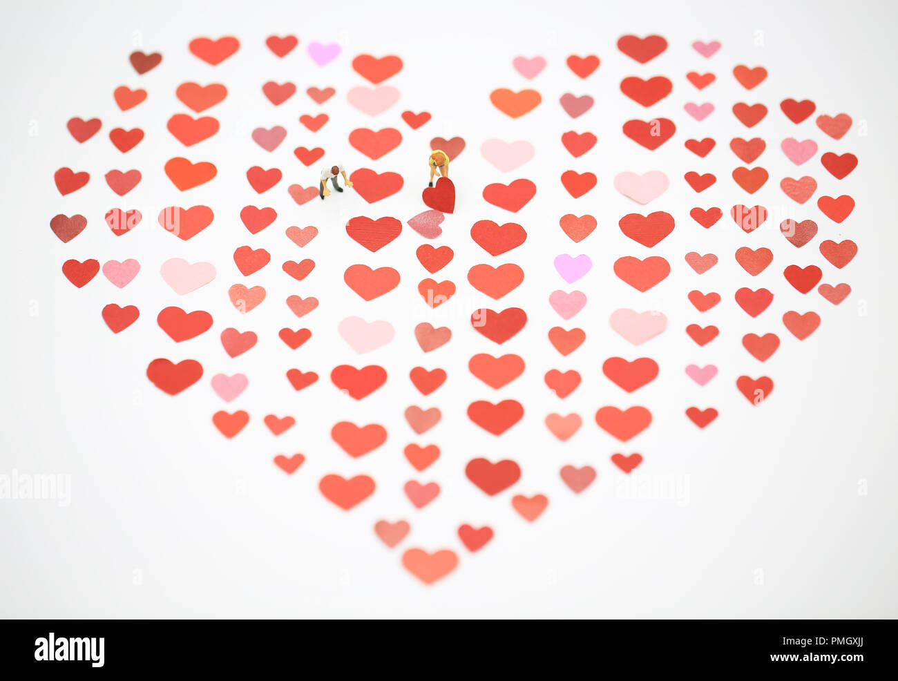 couple build the heart Stock Photo - Alamy