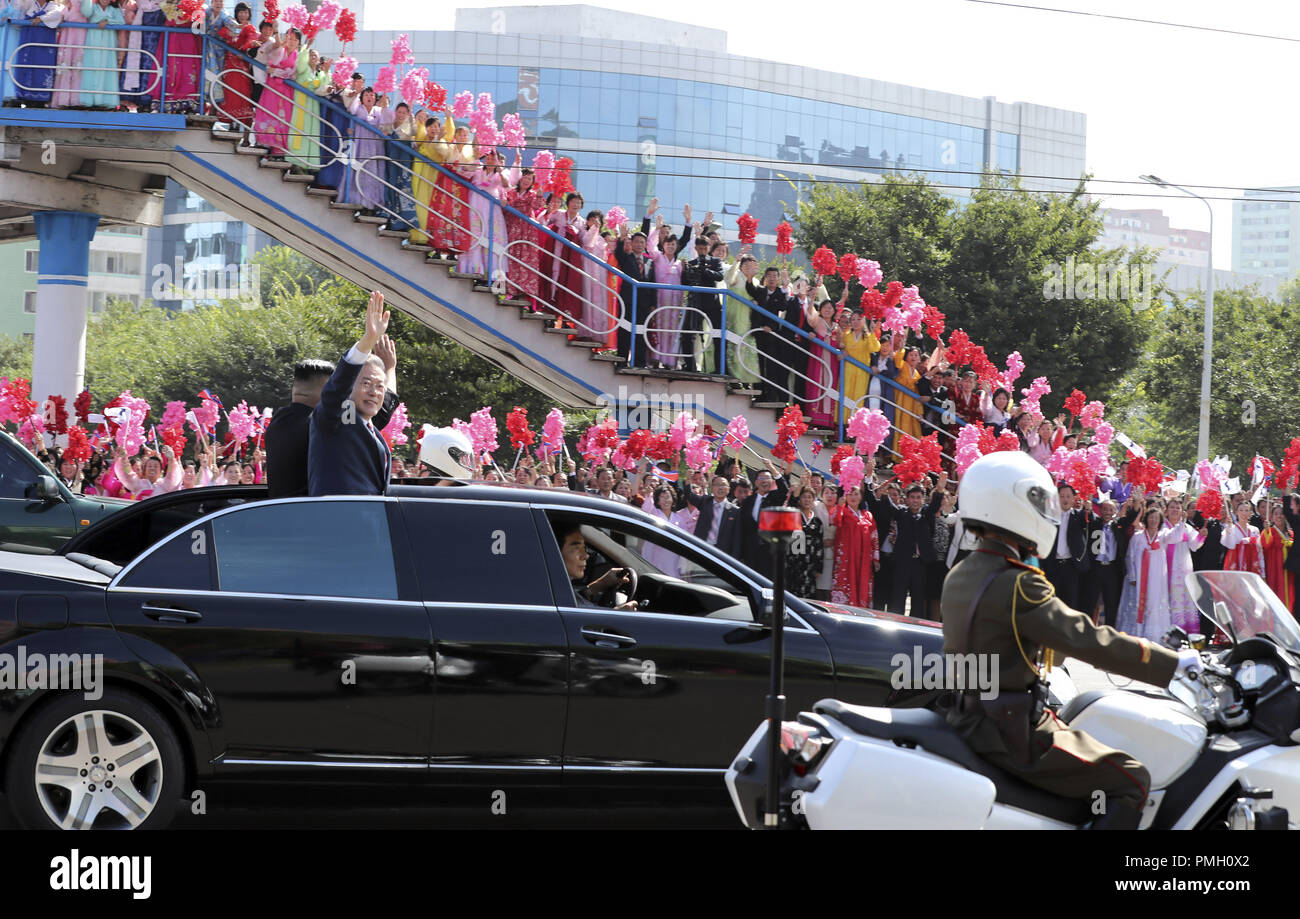 Pyeongyang, North Korea. 18th Sep, 2018. Sep 18, 2018-Pyeongyang, North ...