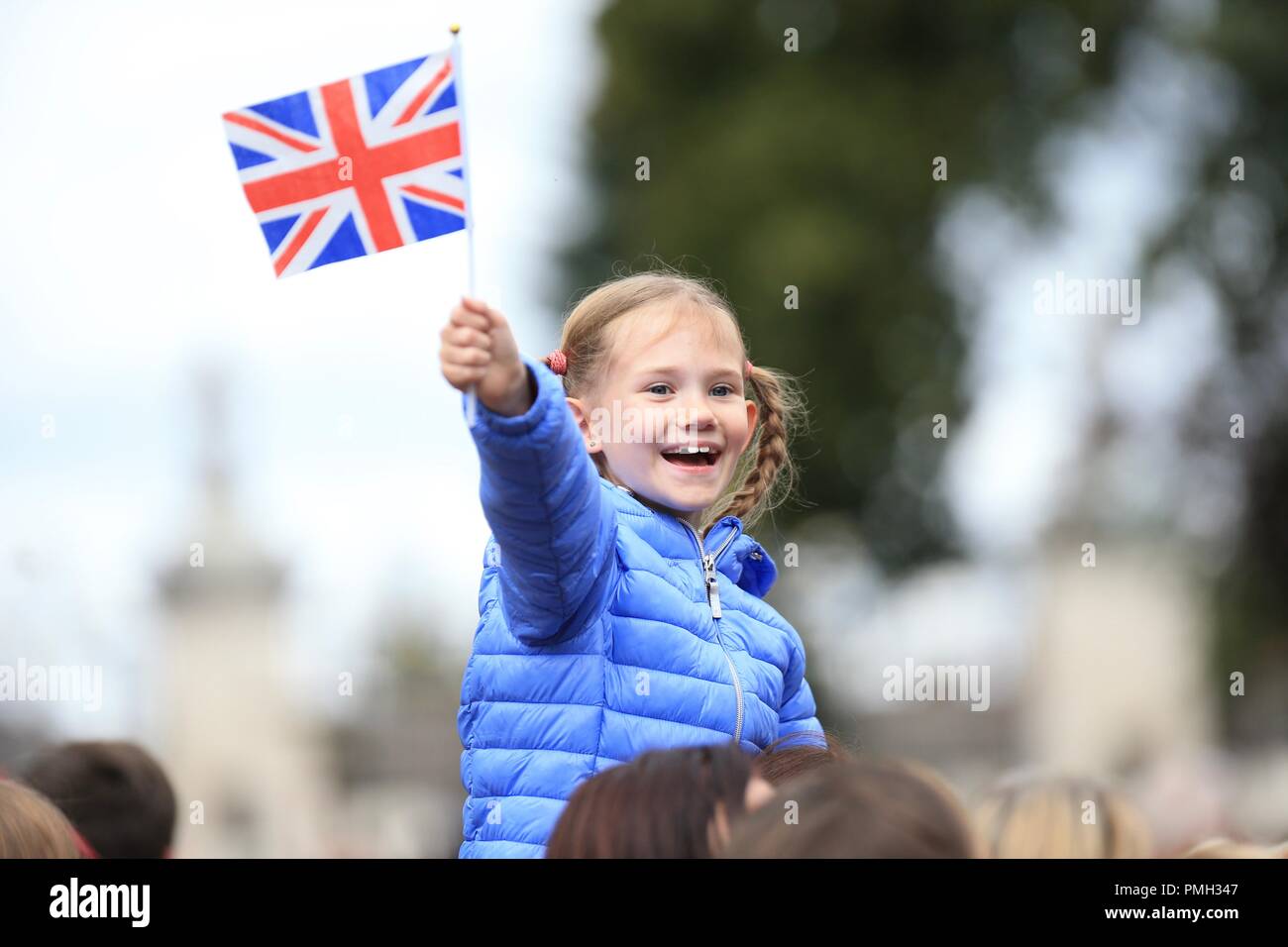 Waving union jack flag hi-res stock photography and images - Alamy