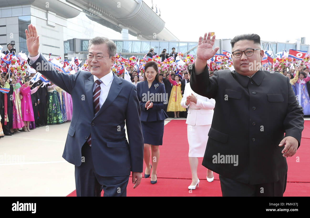 Pyeongyang, North Korea. 18th Sep, 2018. South Korean President MOON ...