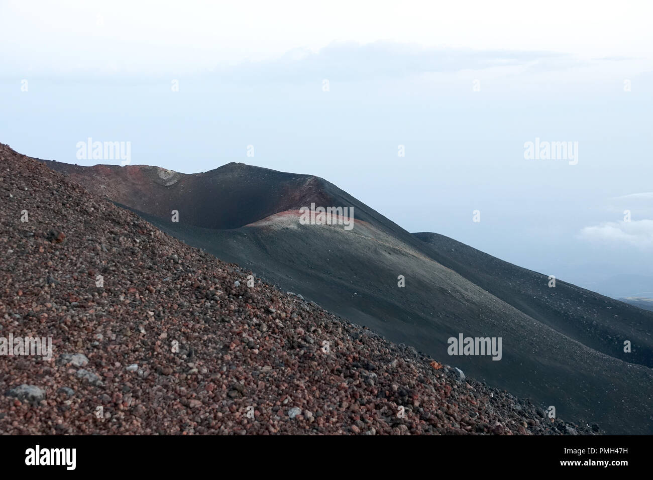 Etna, Italy. 07th Sep, 2018. Rocky fields and craters of lava rock on ...