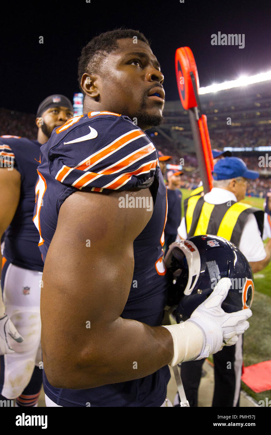 Chicago, Illinois, USA. 17th Sep, 2018. - Bears #52 Khalil Mack takes a ...