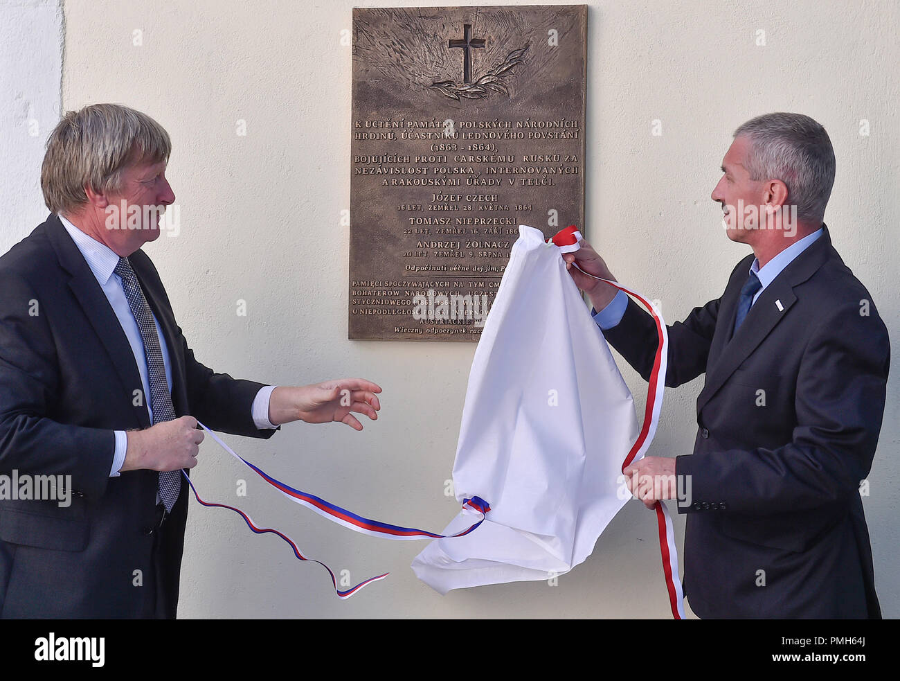 Telc today on Tuesday, September 18, 2018, unveiled two plaques ...