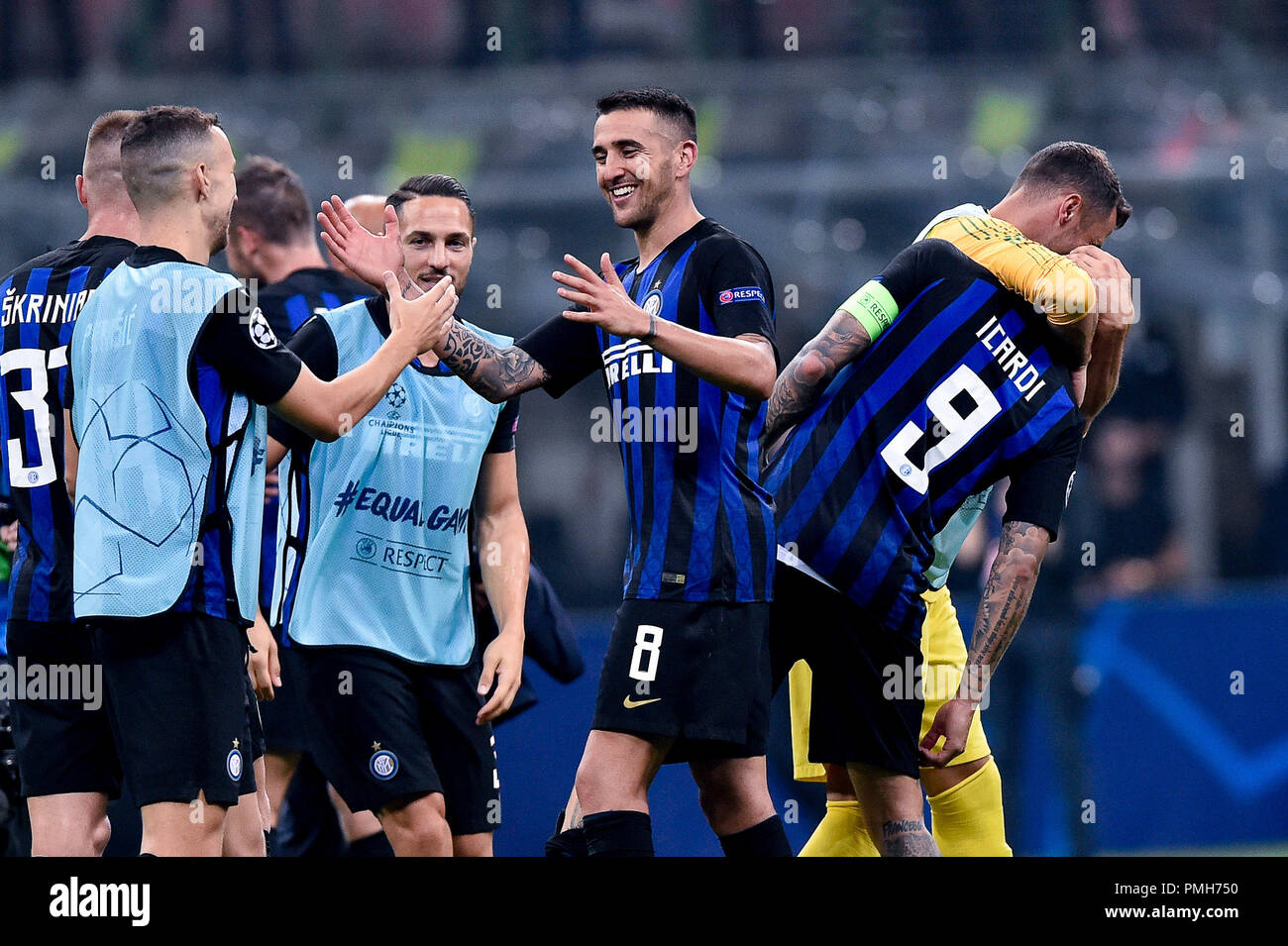 Milan, Italy. 18th September 2018. Matias Vecino of Inter Milan ...