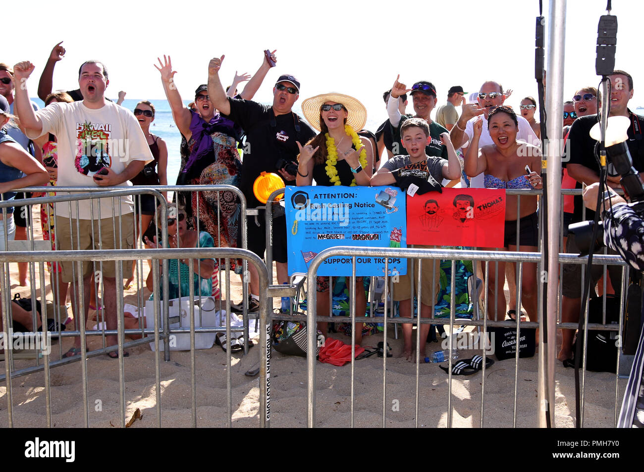 September 16, 2018 - Fans cheer during the Hawaii Five-O and Magnum P.I ...
