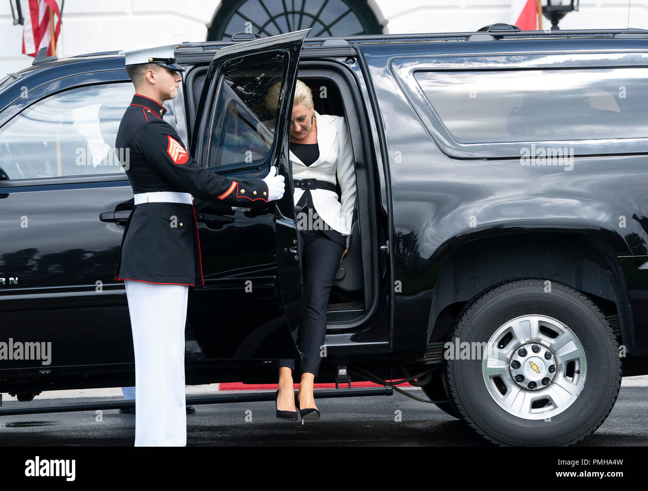 Mrs. Agata Kornhauser-Duda the spouse of the President of the Republic ...