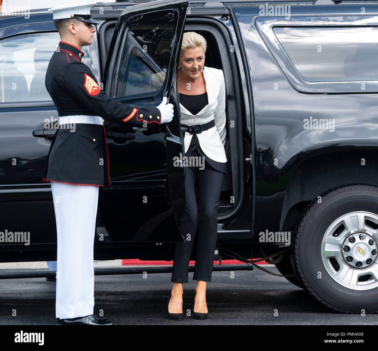 Mrs. Agata Kornhauser-Duda the spouse of the President of the Republic ...