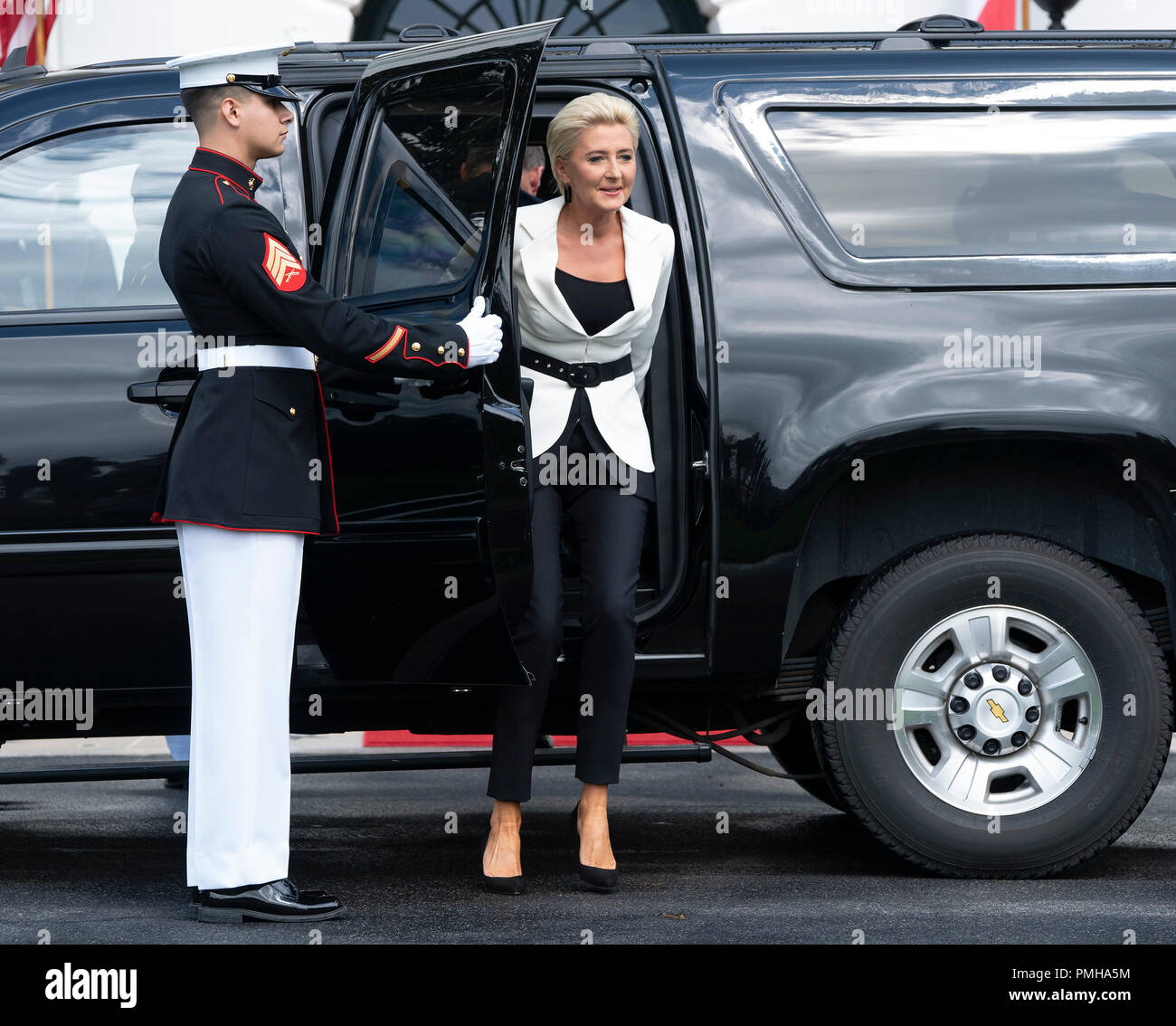 Mrs. Agata Kornhauser-Duda the spouse of the President of the Republic ...