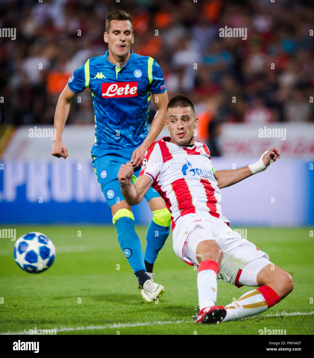 Belgrade, Serbia. 17 Sep, 2018. Vujadin Savic of Red Star Belgrade ...