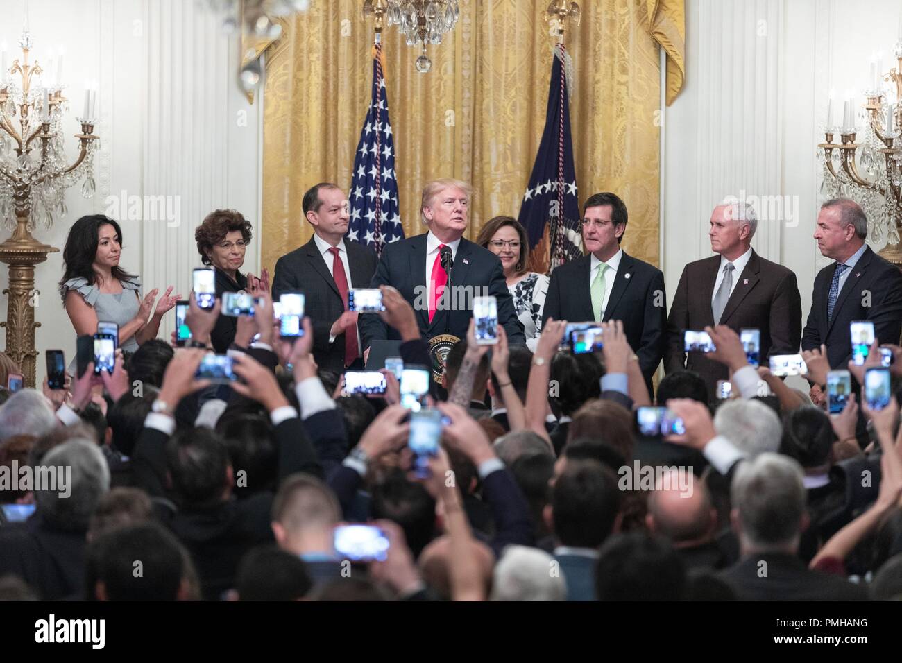 U.S President Donald Trump hosts and event celebrating Hispanic ...