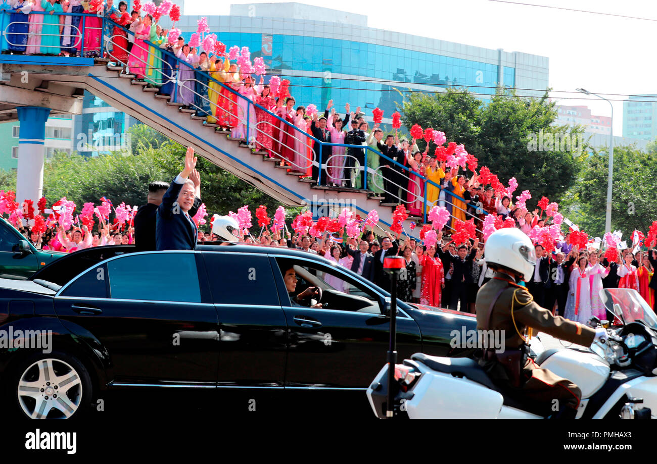 Inter-Korean Summit, Sep 18, 2018 : North Korean leader Kim Jong-Un and ...