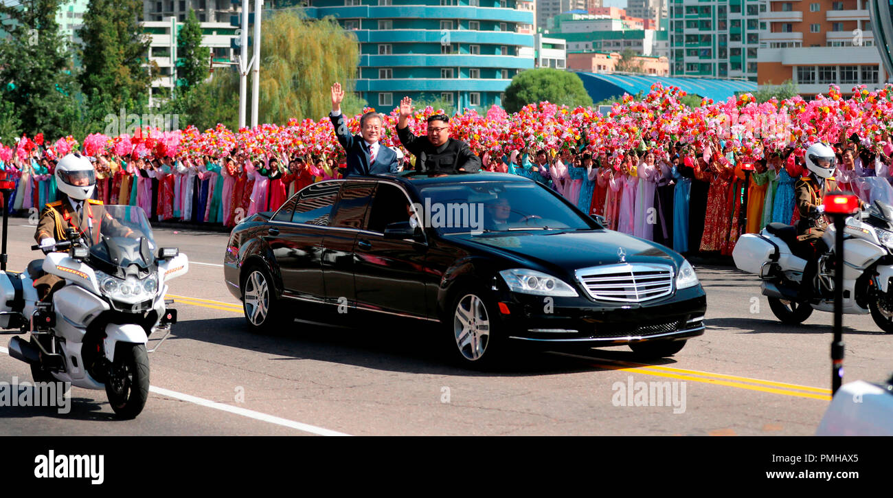 Inter-Korean Summit, Sep 18, 2018 : North Korean leader Kim Jong-Un and ...