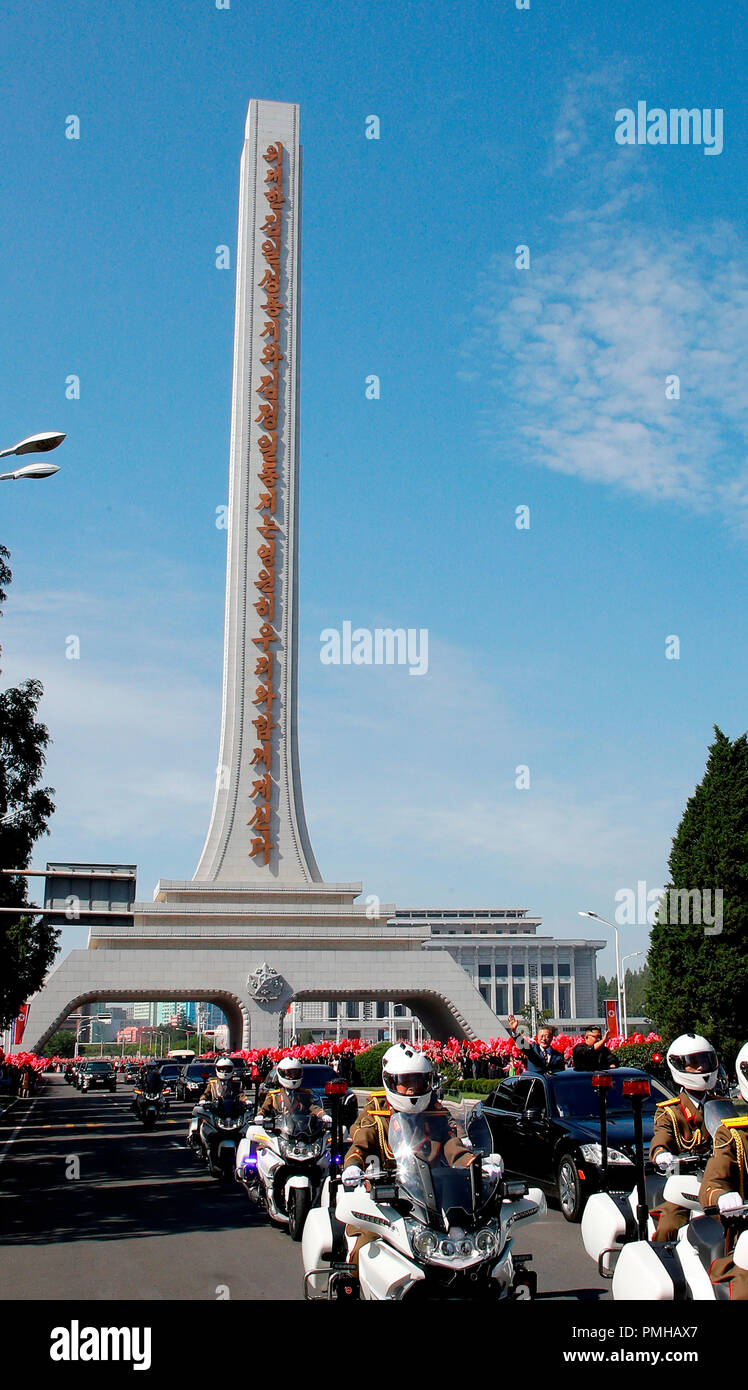 Inter-Korean Summit, Sep 18, 2018 : North Korean leader Kim Jong-Un and ...