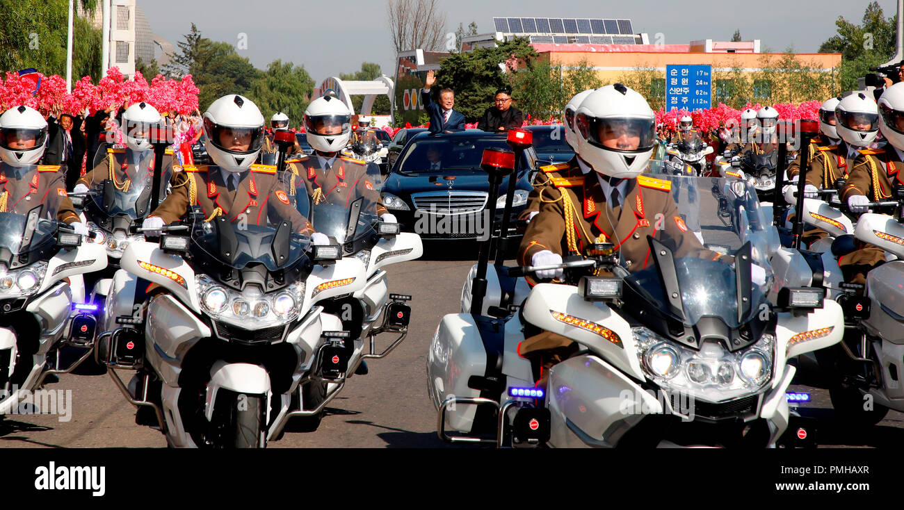 Inter-Korean Summit, Sep 18, 2018 : North Korean leader Kim Jong-Un and ...
