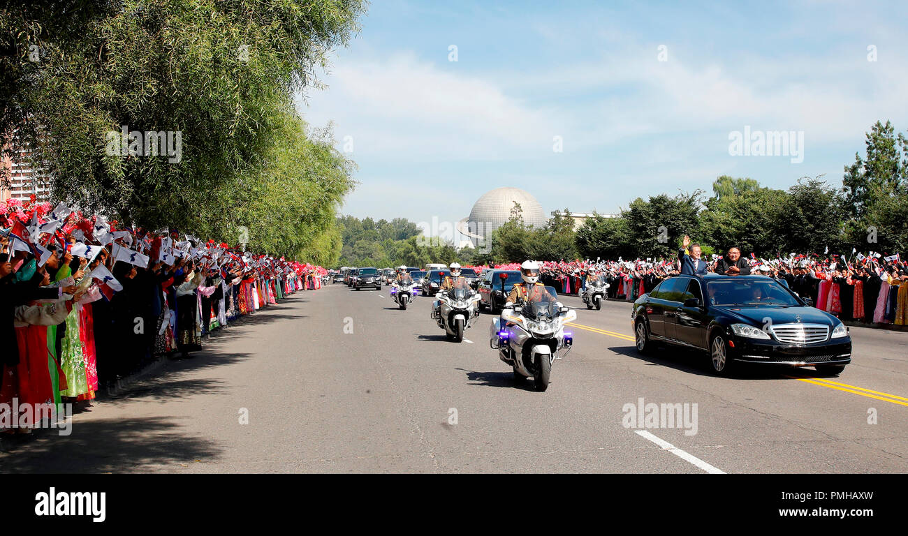 Inter-Korean Summit, Sep 18, 2018 : North Korean leader Kim Jong-Un and ...