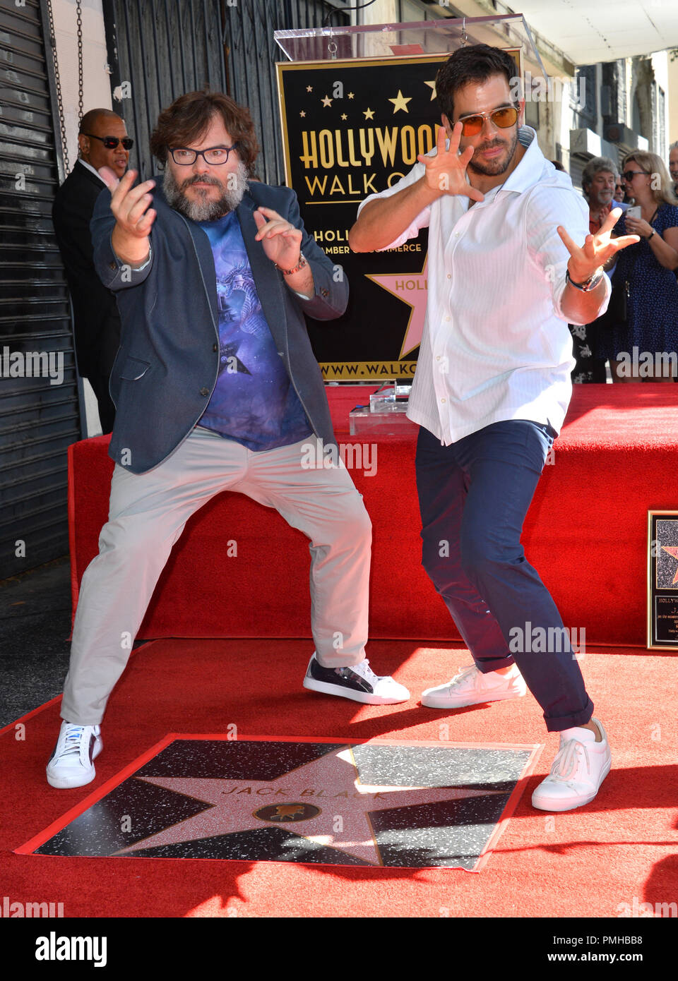 Los Angeles, USA. September 18, 2018: Jack Black & director Eli Roth at ...