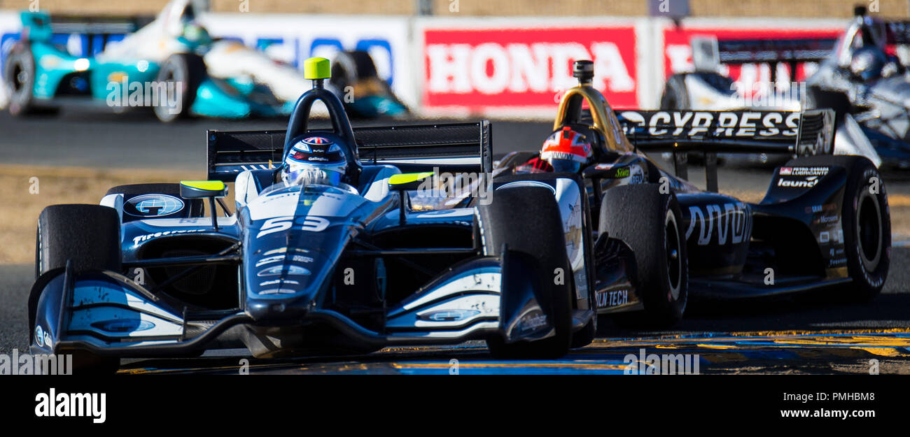 Sonoma, CA, USA. 16th Sep, 2018. A :Carlin driver Max Chilton (59) of ...