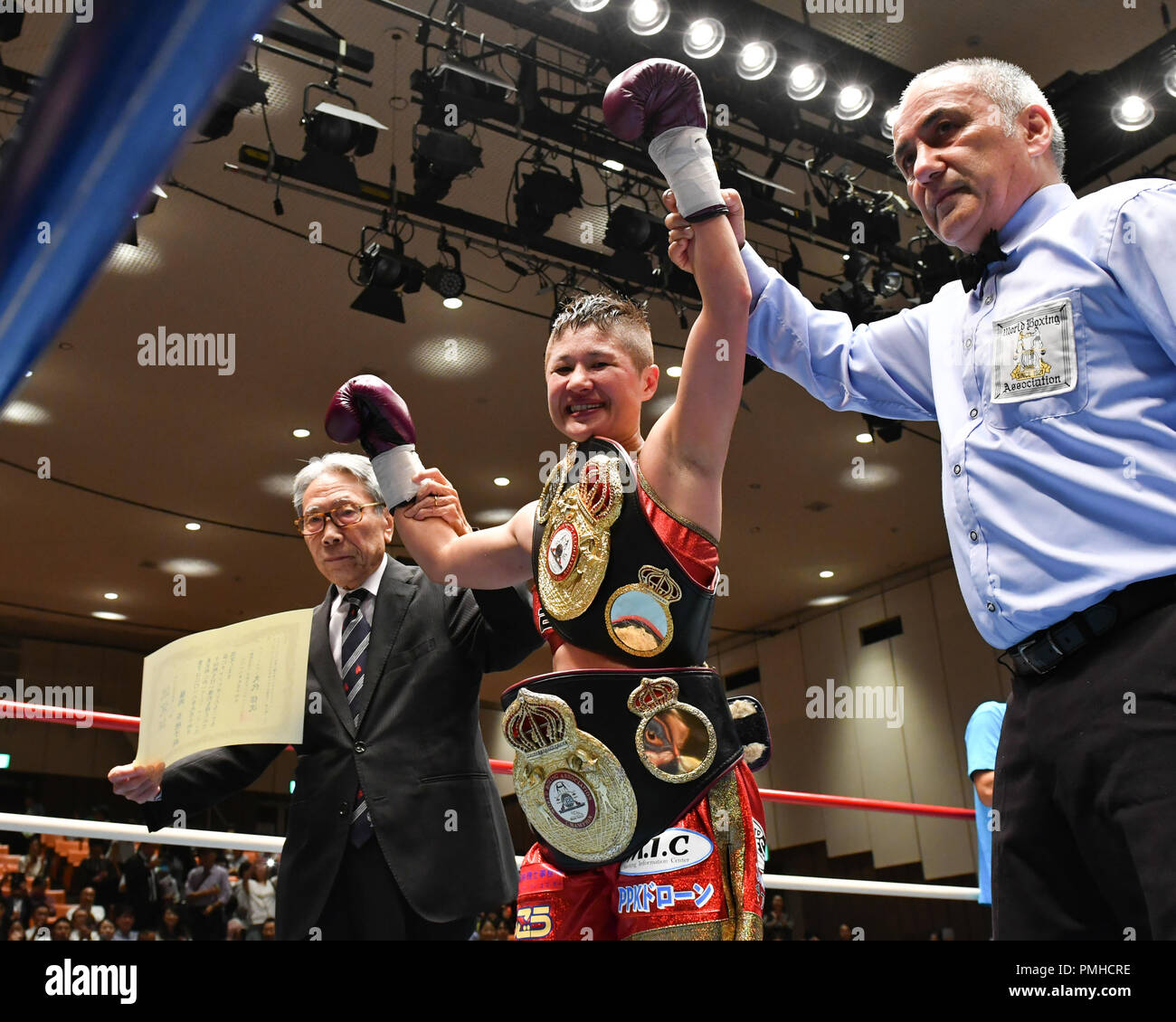 Tokyo, Japan. 14th Sep, 2018. (L-R) Hiroshi Akiyama, Naoko Fujioka (JPN ...